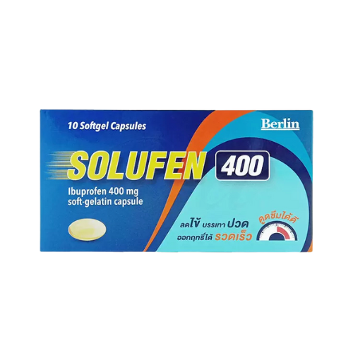 SOLUFEN 400mg 10 softgel capsules - RDS Pharmacy